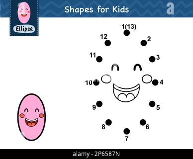 Ellipse coloring page for preschool, kindergarten & Montessori kids to ...