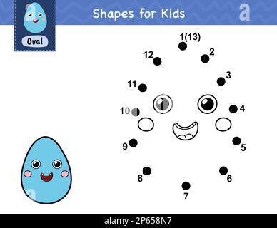 Ellipse coloring page for preschool, kindergarten & Montessori kids to ...