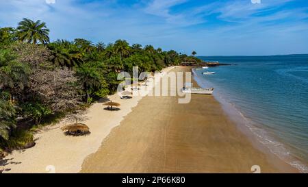 Aerial of Rubane island, Bijagos archipelago, Guinea Bissau Stock Photo ...