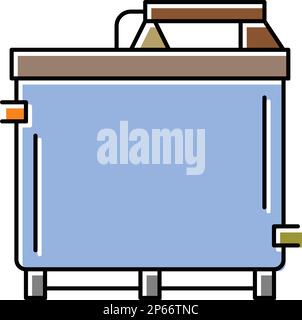 slurry tanks sulfide copper ore color icon vector illustration Stock ...