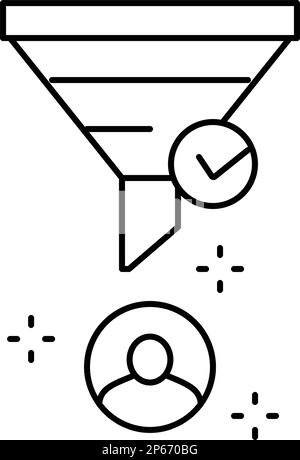 highly qualified lead line icon vector illustration Stock Vector Image ...