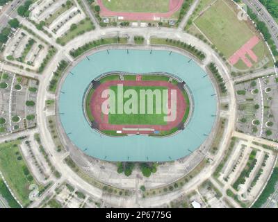Bogor, Indonesia. October 16 2022. aerial view of Pakansari stadium on ...
