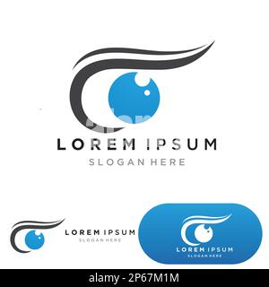 Branding Identity Corporate Eye Care vector logo design Stock Vector ...