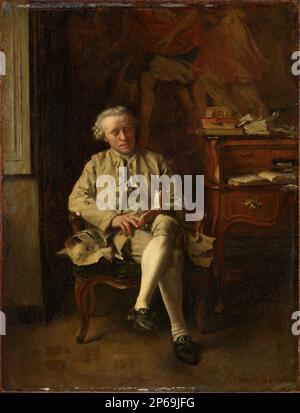 Meissonier Jean-Louis Ernest - the Reader in White Stock Photo - Alamy