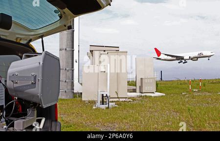 Bird strike system, installed at Tokyo's Haneda International Airport ...