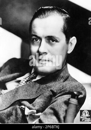 American film actor Robert Montgomery, star of the film 'Night Must ...