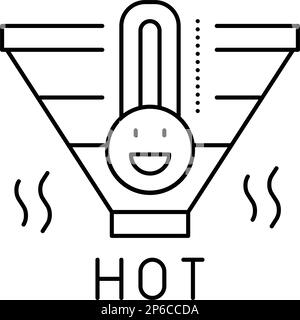 hot leads line icon vector illustration Stock Vector Image & Art - Alamy