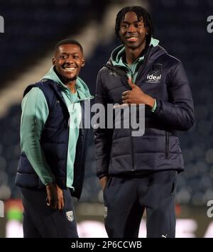 West Bromwich Albion's Jovan Malcolm (second left) celebrates scoring ...