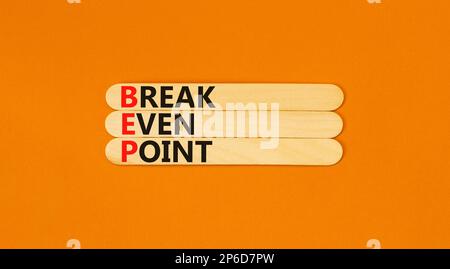 BEP break even point symbol. Concept words BEP break even point on ...