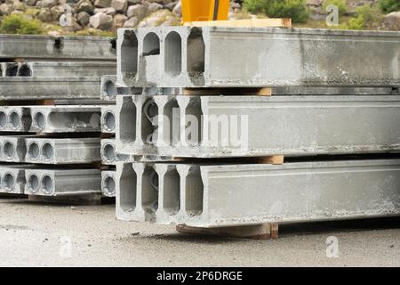 Stacks of concrete building elements Stock Photo - Alamy