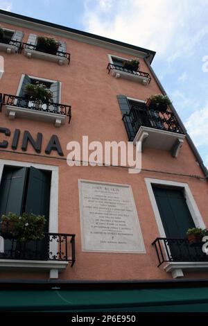 2006 , august ,Venice, Italy : The house of british JOHN RUSKIN ( 1818 ...