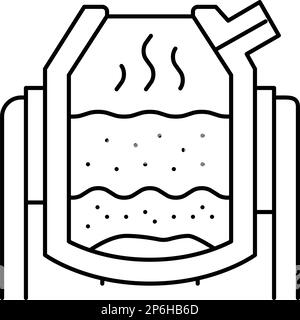 basic oxygen furnace steel production isometric icon vector ...