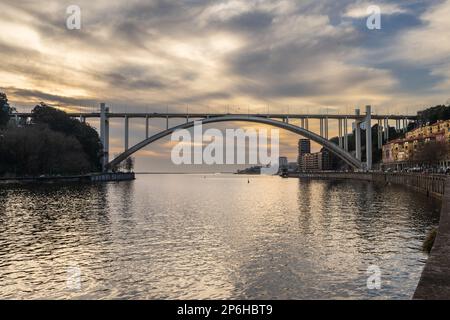 Ponte da Arrabida, Bridge over the Douro, in Porto Portugal Stock Photo ...