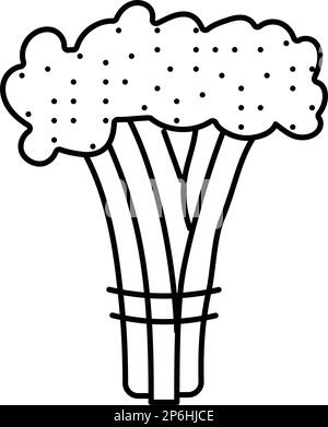 broccoli rabe line icon vector illustration Stock Vector Image & Art ...