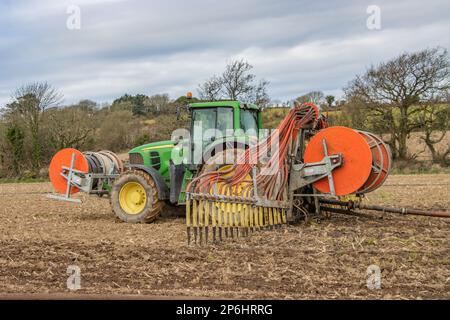 Spreading digestate fertiliser from the nearby Timoleague Agrigen ...
