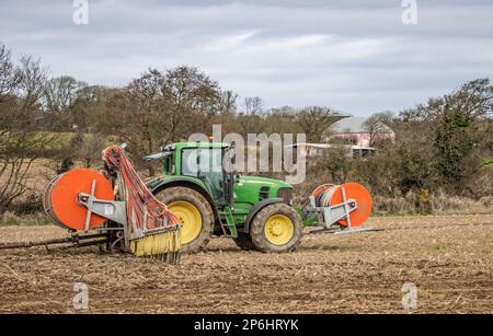 Spreading digestate fertiliser from the nearby Timoleague Agrigen ...