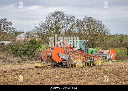 Spreading digestate fertiliser from the nearby Timoleague Agrigen ...