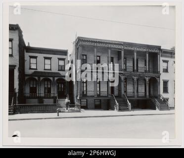 Berenice Abbott, Brick Houses with Wooden Porches, 2–6 Hall Place ...