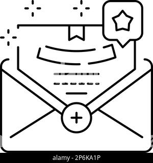 event triggered email line icon vector illustration Stock Vector Image ...