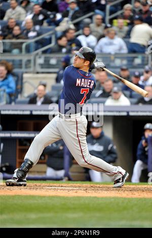 Minnesota Twins catcher Joe Mauer (7) during game against the New York ...