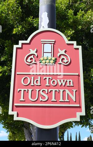 Old Town Tustin sign . Tustin is located in Orange County California ...