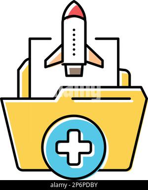 take new projects business color icon vector illustration Stock Vector ...