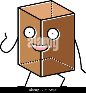 prism geometric shape character color icon vector illustration Stock ...