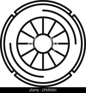 Clutch disc icon. Outline Clutch disc vector icon for web design ...