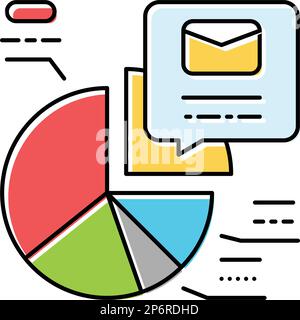 email list segmentation icon color illustration Stock Vector Image ...
