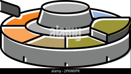 copper smelter cast anodes color icon vector illustration Stock Vector ...