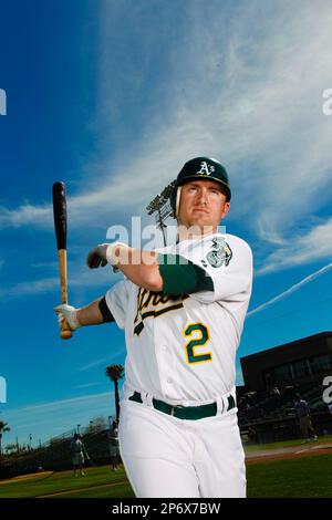 Oakland A's Cliff Pennington poses for a portrait at Phoenix Municipal ...