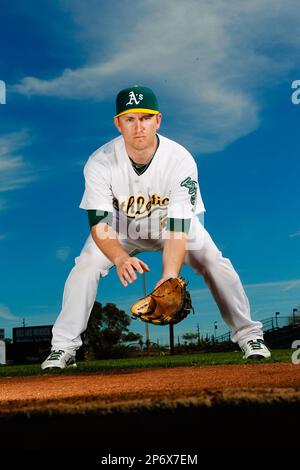 Oakland A's Cliff Pennington poses for a portrait at Phoenix Municipal ...