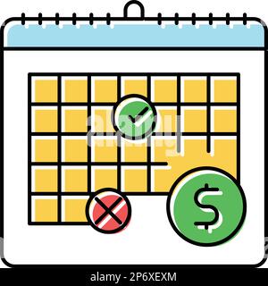 early repayment color icon vector illustration Stock Vector Image & Art ...