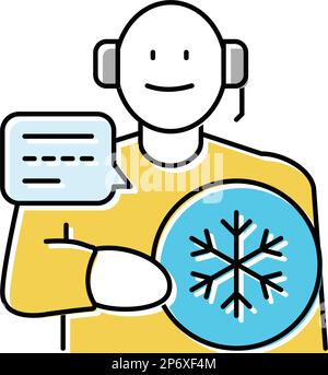 cold calling line icon vector. cold calling sign. isolated contour ...