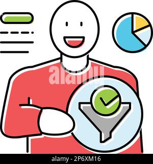 marketing qualified lead line icon vector illustration Stock Vector ...