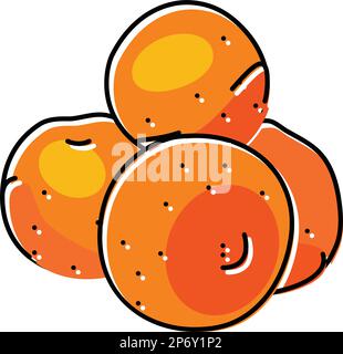 bunch tangerine color icon vector illustration Stock Vector Image & Art ...