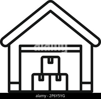 Refund warehouse icon outline vector. Delivery service. Store order ...
