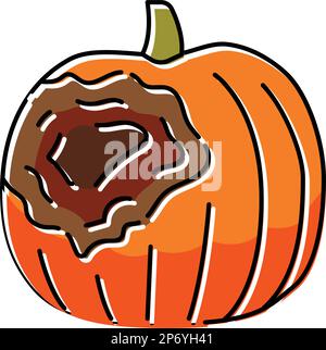pumpkin rotten food icon color illustration Stock Vector Image & Art ...
