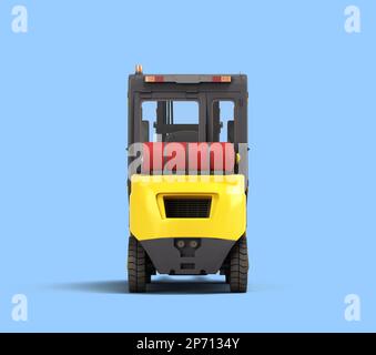 forklift loader back side view industrial vehicle concept 3d render on ...