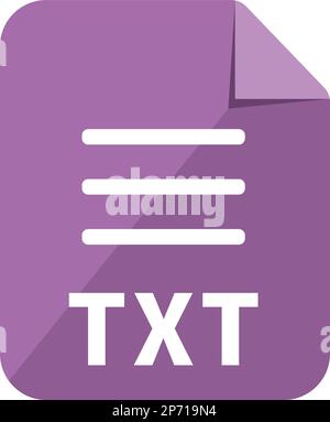 The TXT icon. Text file format symbol. Flat Vector illustration Stock ...