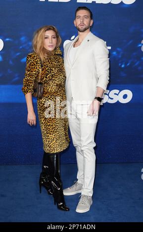 Dichen Lachman, left, and Maximilian Osinski arrive at the season three ...