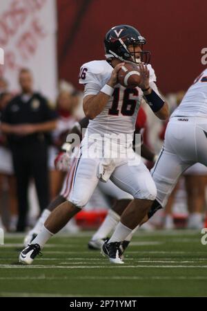 Virginia Cavaliers quarterback Michael Rocco (16) passes against the ...