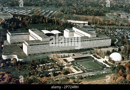 Aerial view of CIA headquarters, Langley, Virginia 14334v Stock Photo ...
