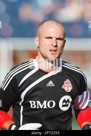 Toronto FC goalkeeper Stefan Frei warms up prior to a match against D.C ...