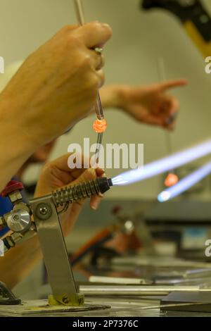 Making Glass Bead Stock Photo - Alamy