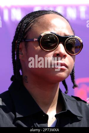 Felicia "Snoop" Pearson arrives at the 7th annual BET Awards Tuesday ...