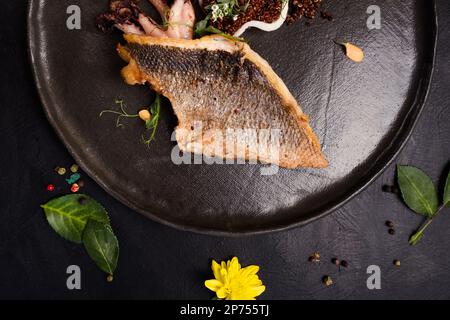 ready made healthy delicious seafood Stock Photo - Alamy