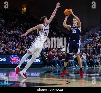 Gonzaga forward Ben Gregg (33) watches his shot go into the basket ...