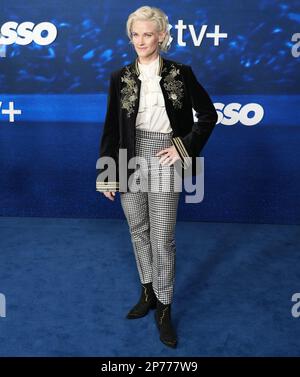 Anna Martine Freeman arrives at the season three premiere of "Ted Lasso ...
