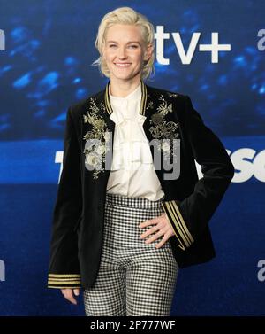 Anna Martine Freeman arrives at the season three premiere of "Ted Lasso ...